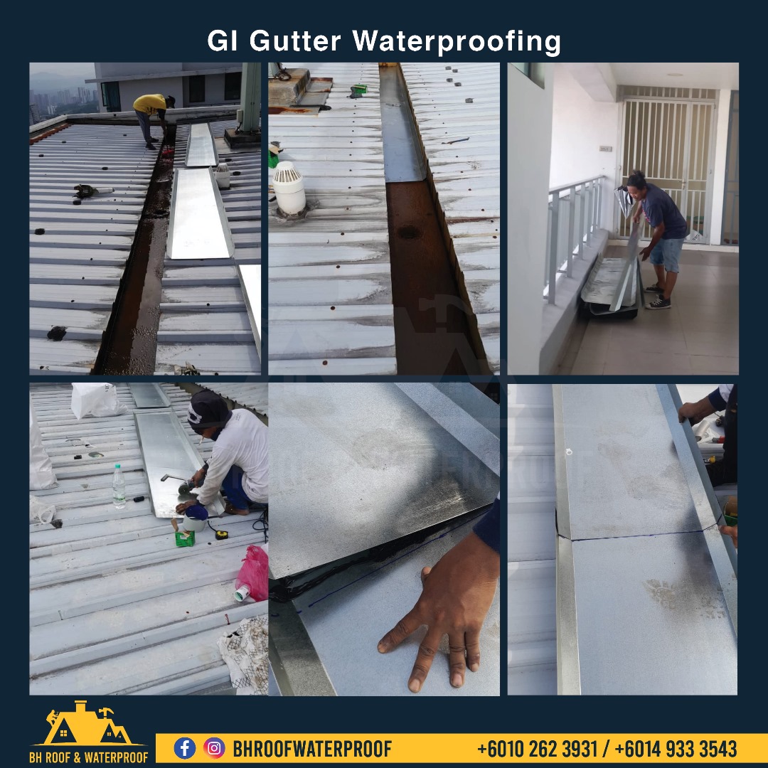 镀锌铁(𝗚𝗜)水槽防水 𝗚𝗮𝗹𝘃𝗮𝗻𝗶𝘀𝗲𝗱 𝗜𝗿𝗼𝗻 (𝗚𝗜) 𝗚𝘂𝘁𝘁𝗲𝗿 𝗪𝗮𝘁𝗲𝗿𝗽𝗿𝗼𝗼𝗳𝗶𝗻𝗴🧑🏻‍🔧 - MyRehom装修脑师