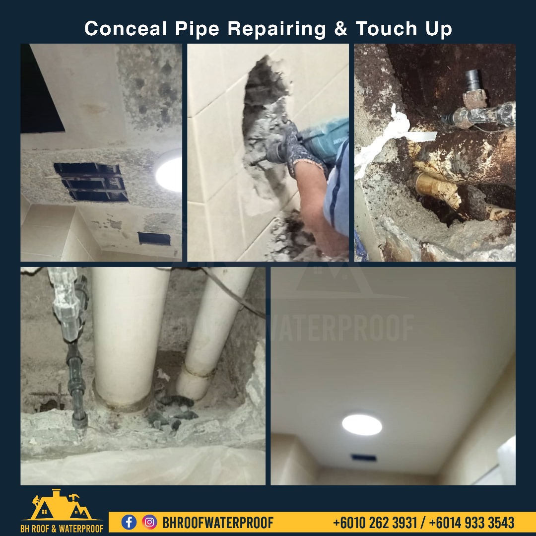 Concealed Pipe Repairing & Touch Up👨🏻‍🔧 - MyRehom装修脑师